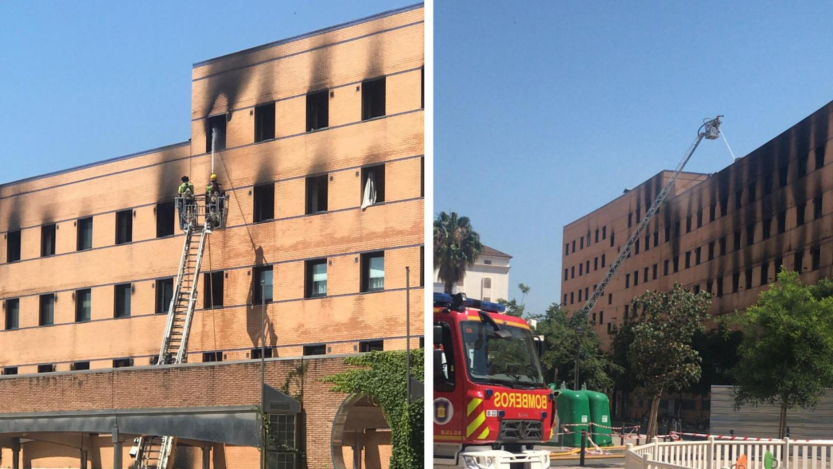 Las tareas de extinción del incendio del hotel Ibis siguen casi una ...