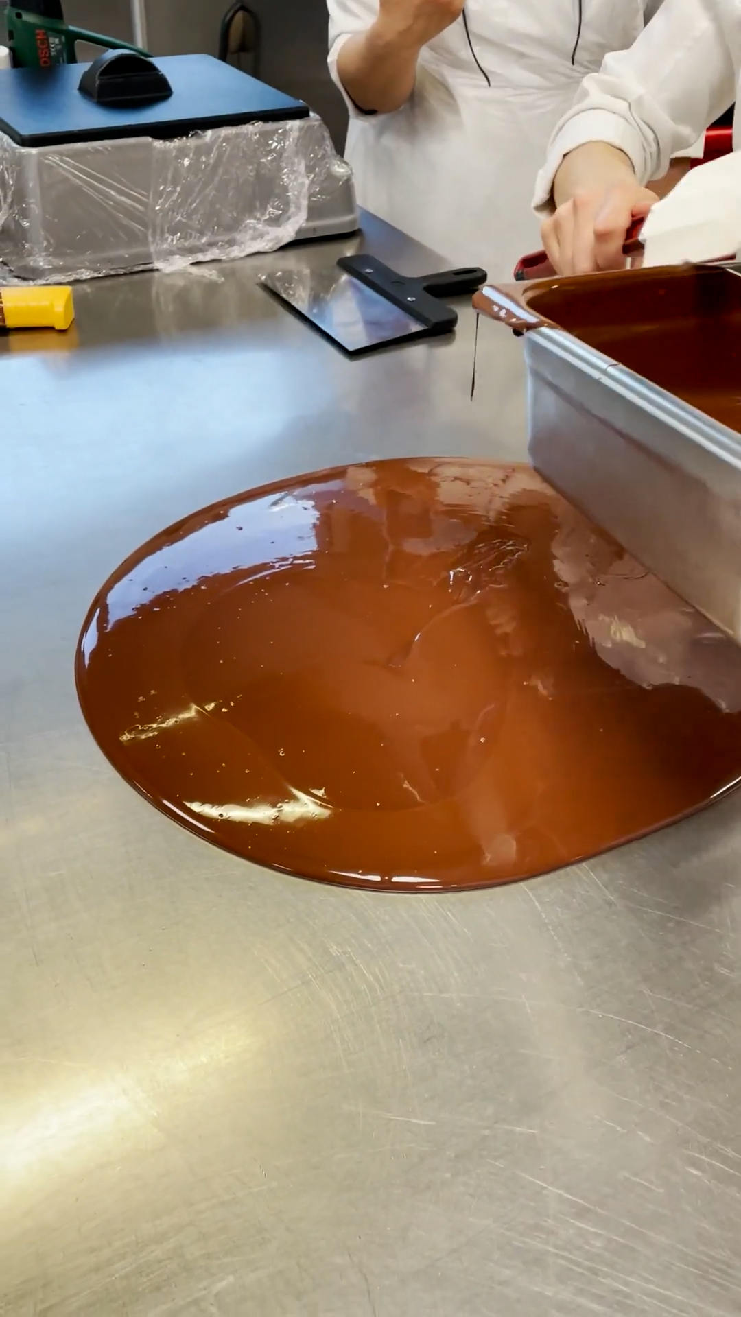 Beginning chocolate intensive week at pastry school