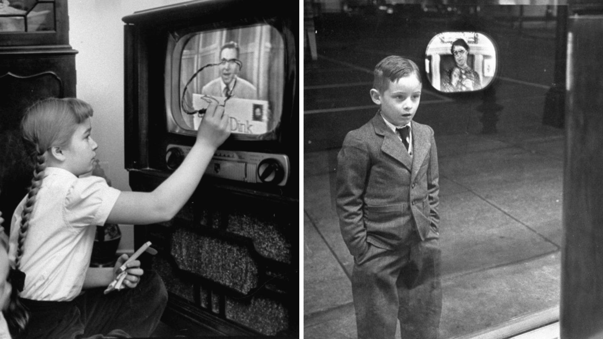 24 photos showing the history of television