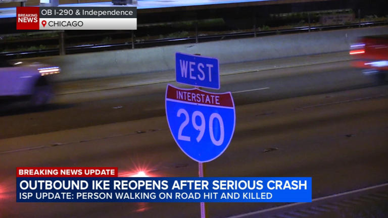 Pedestrian struck, killed on I-290 Eisenhower Expressway, police say