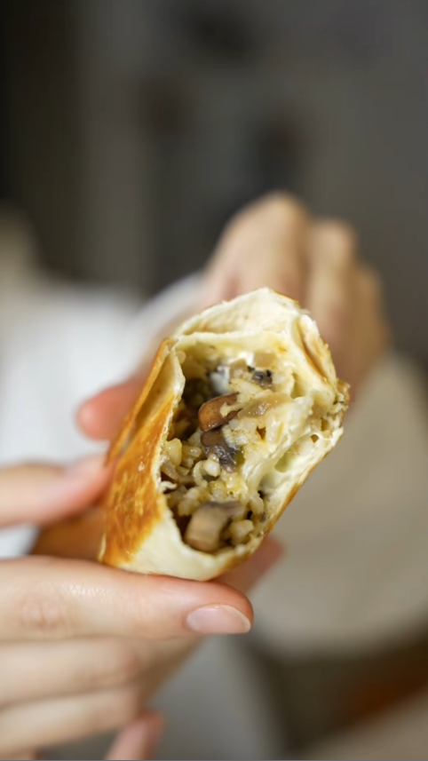 Pilz Döner Wraps mit würziger Füllung