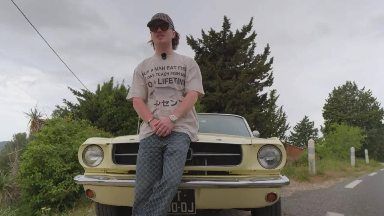 Dan Ticktum takes a 1965 first-generation Mustang through the streets ...