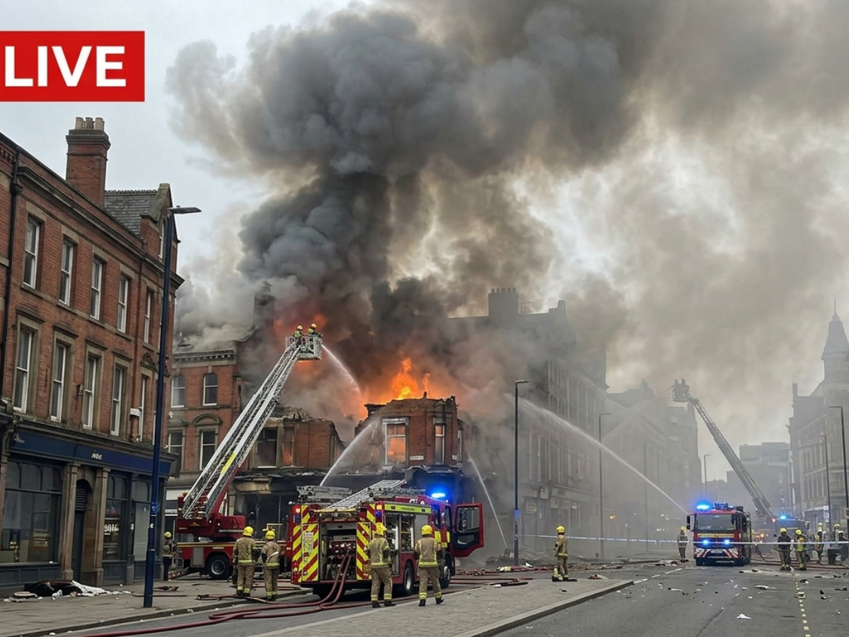 Nottingham fire live: City centre fills with smoke after explosion