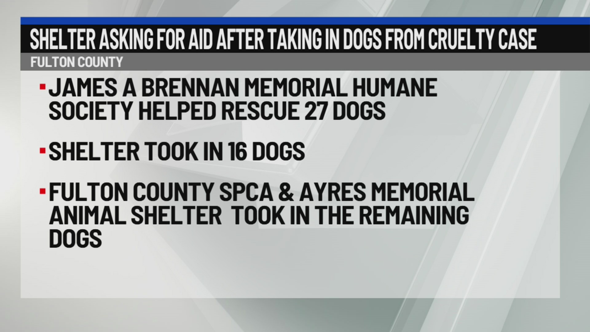 Shelter asking for aid after taking in dogs from cruelty case