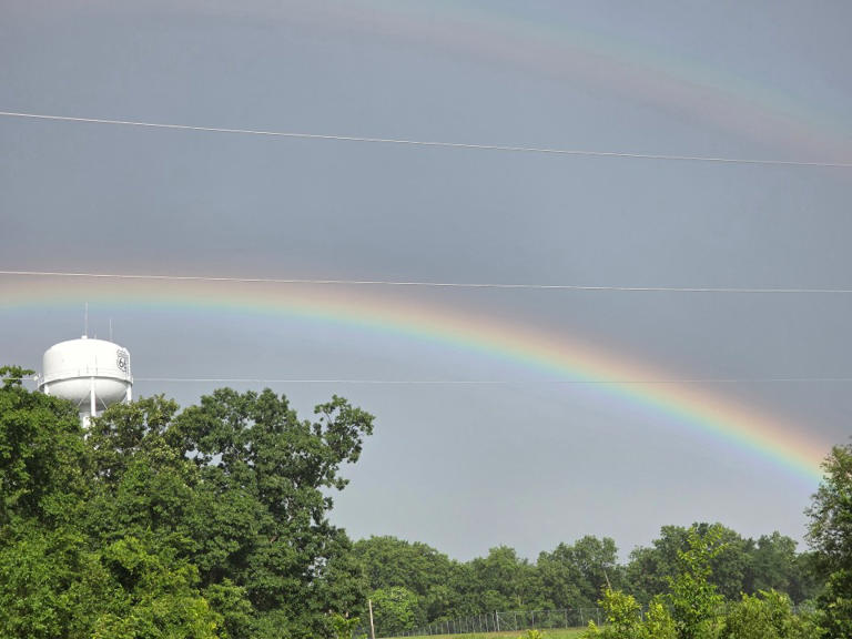 Double rainbow dazzles Four States after severe weather