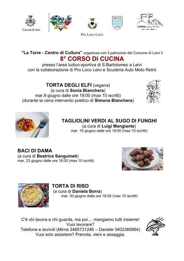 Leivi: corsi di cucina in quatro lezioni per dieci allievi e uditori ...