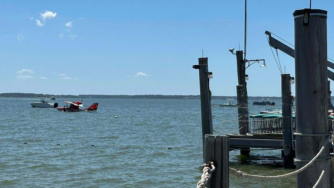 Small aircraft lands in Assawoman Bay after float detaches