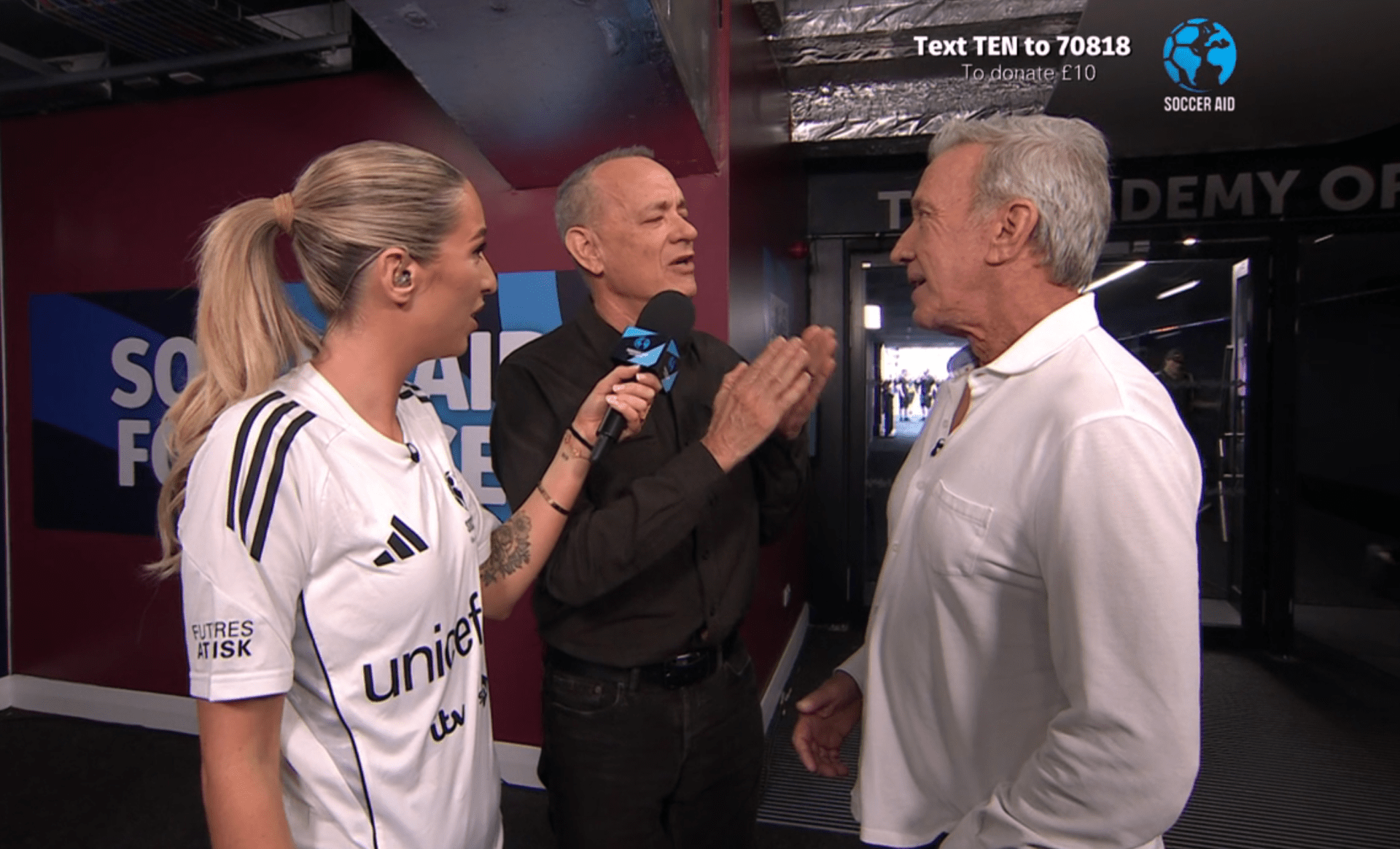 Soccer Aid viewers cringe over bewildered Tom Hanks and Tim Allen’s cameos