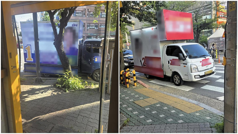 Campaign vehicles illegally park, block crosswalks during elections