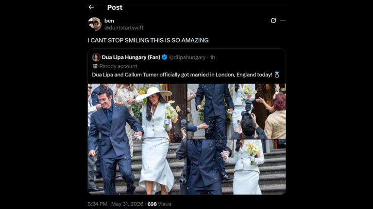Dua Lipa, Callum Turner get married at London registry office, the ...