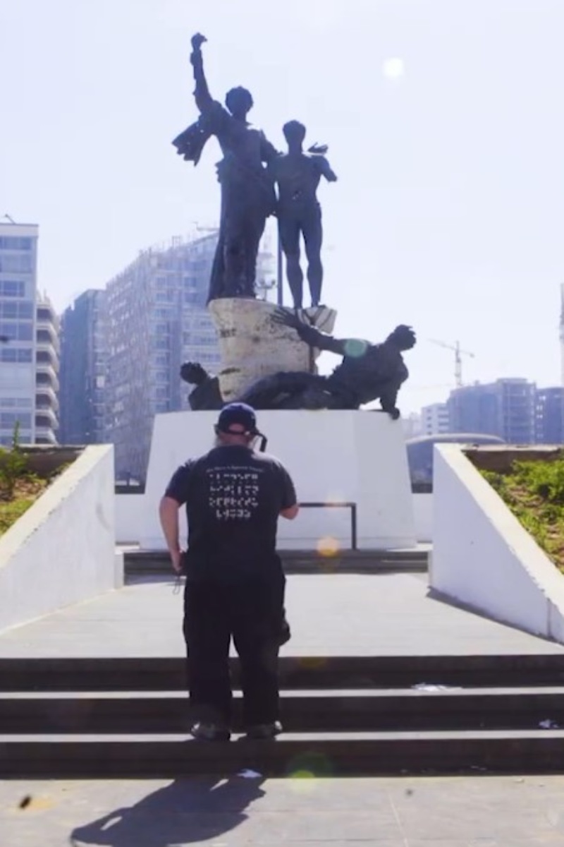 Blind and deaf traveler exploring the world alone