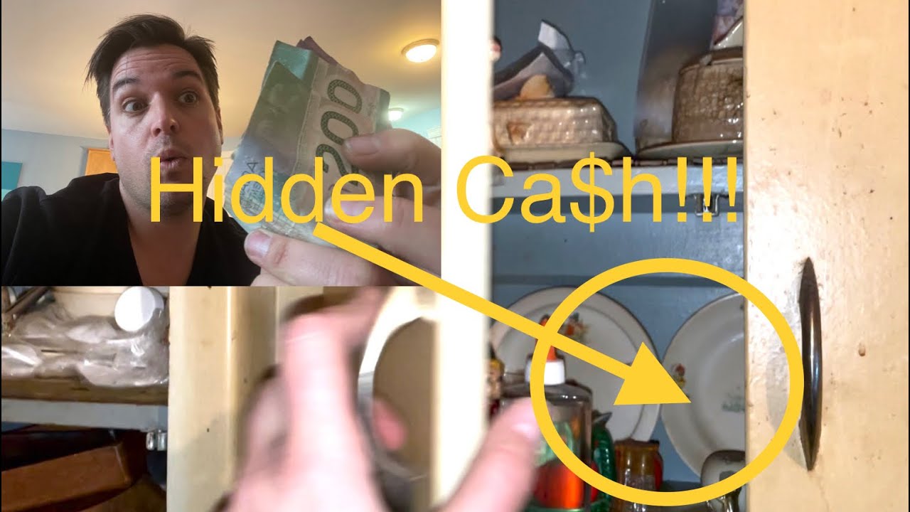 Hidden cash found during a hoarder house clean out