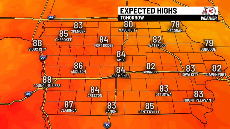Isolated storms, then more warmth