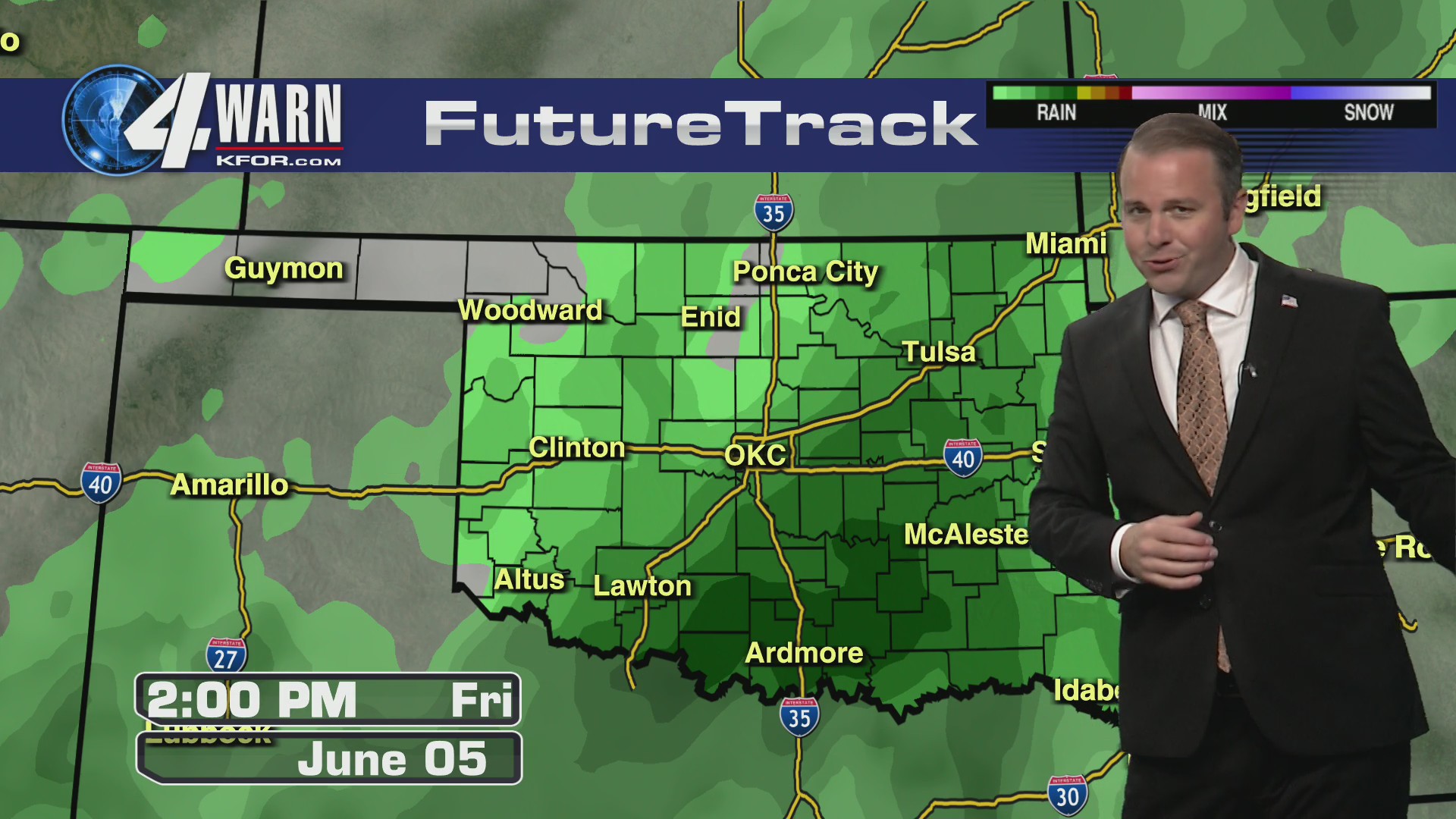 Aaron Brackett tracks beneficial rain coming to Oklahoma