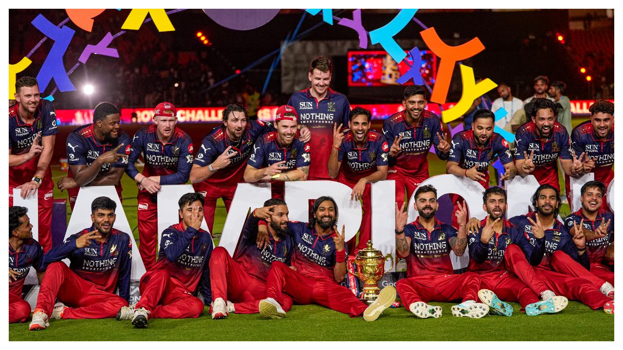 In photos Royal Challengers Bengaluru players celebrate winning IPL 2026