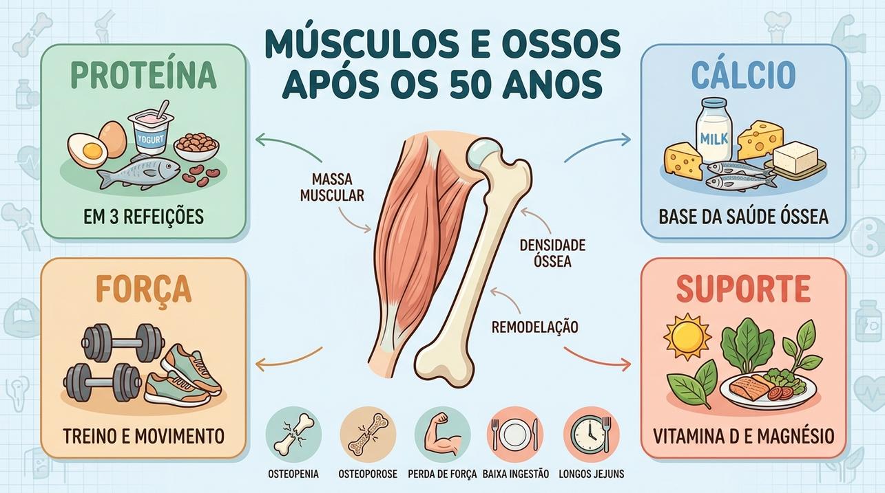 Depois dos 50, aumentar a proteína e o cálcio é decisivo para não ...