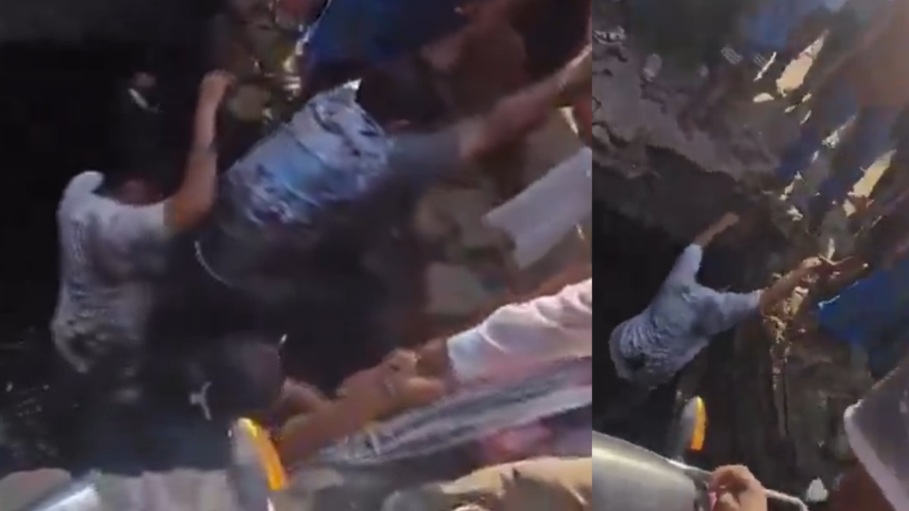 Two dozen BEd aspirants fall into sewage drain after slab collapses ...