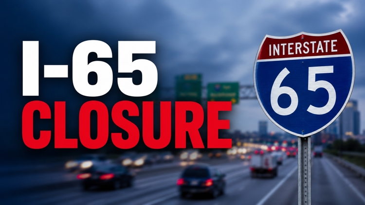 Tuesday night-Wednesday morning closure planned for northbound I-65 ...