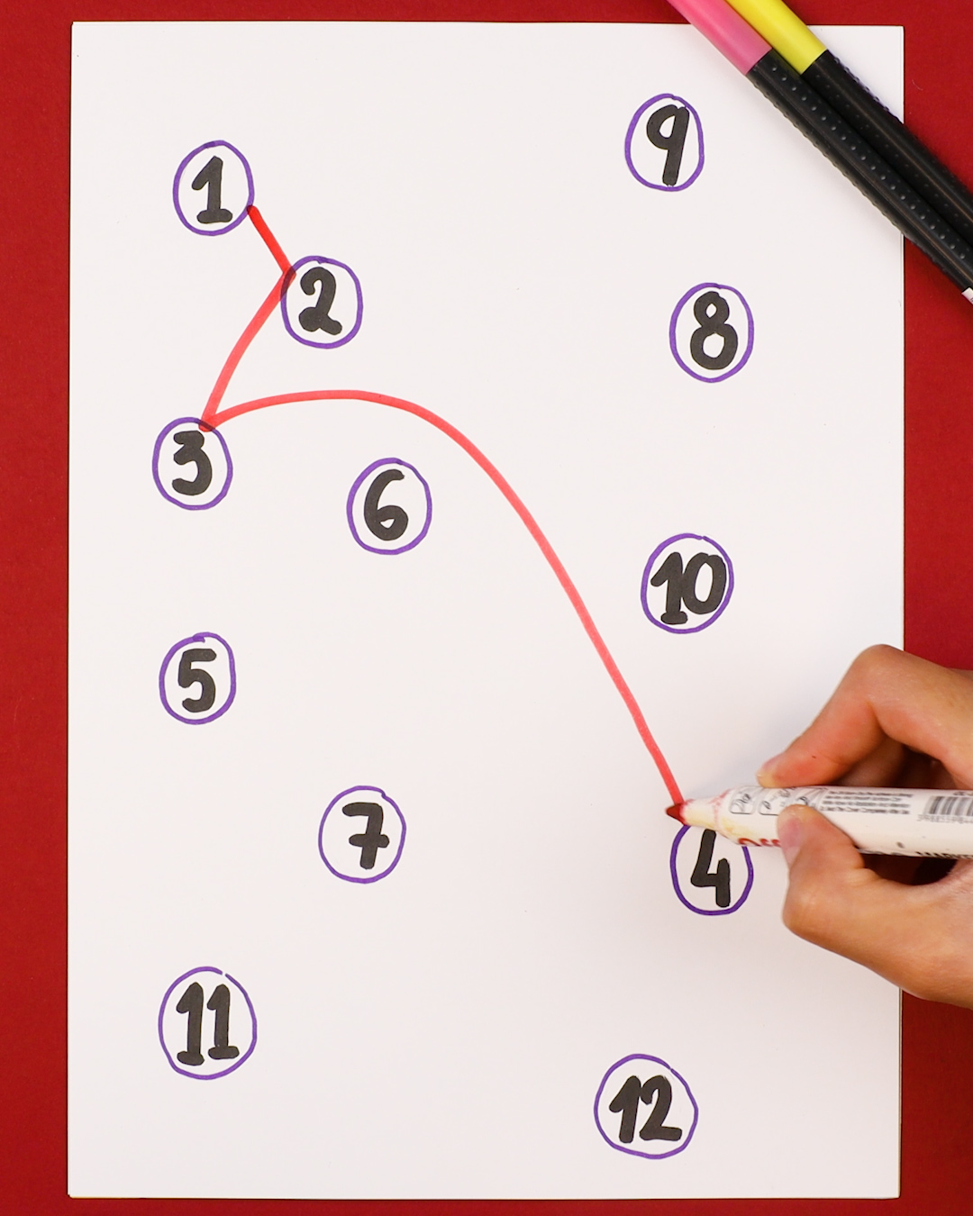 Connect all numbers without crossing