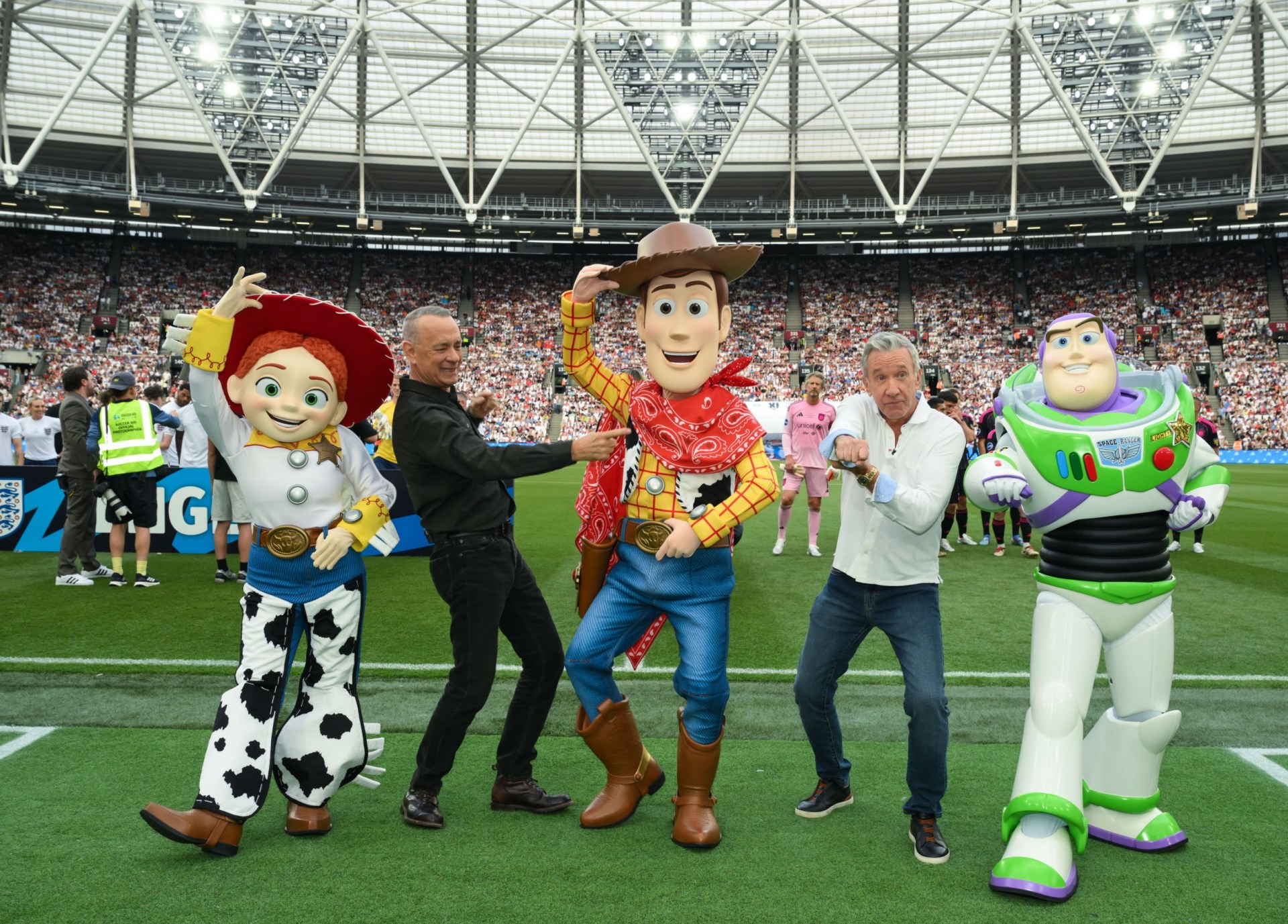 Soccer Aid viewers cringe over bewildered Tom Hanks and Tim Allen’s cameos