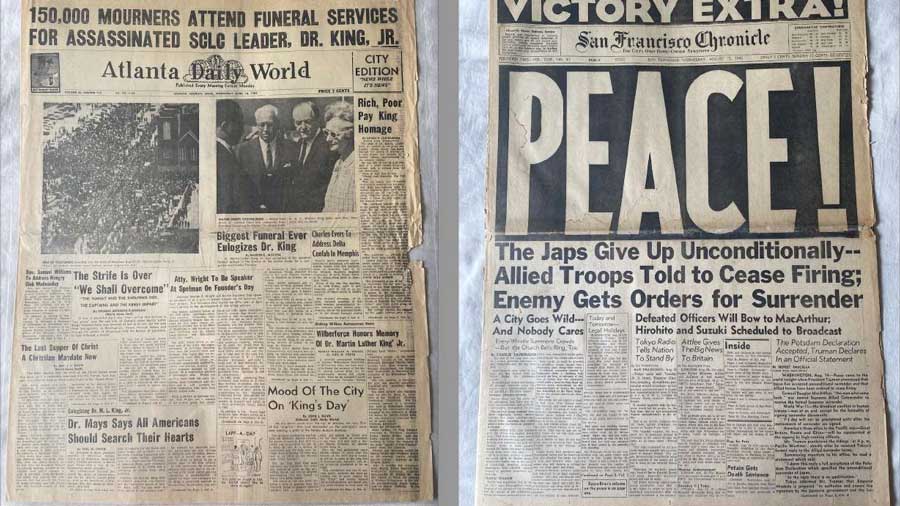 Utah man to display more than 100 rare newspapers of historical events