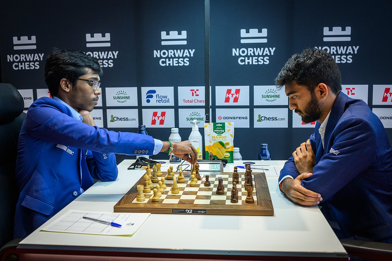 'Happier and sharper' Gukesh fights to beat Pragg in Rd 5 at Norway Chess
