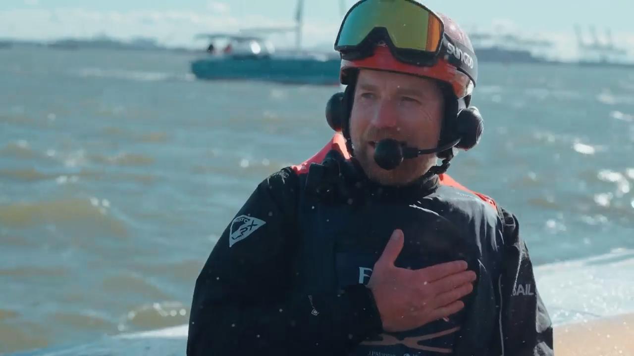 Moment: Ewan McGregor gets adrenaline rush aboard British SailGP boat ...