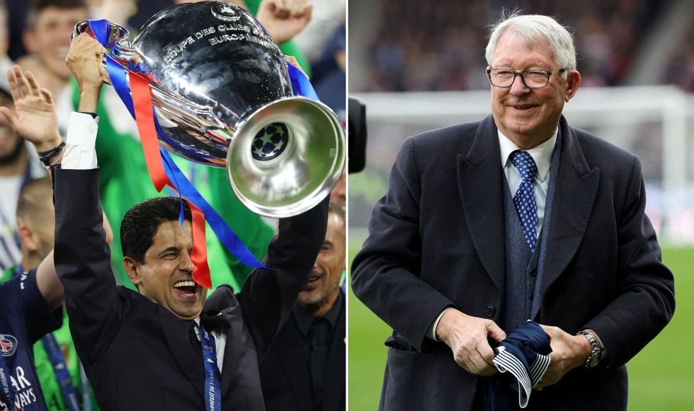 Sir Alex Ferguson sends PSG chief text blasting Arsenal's 'boring' tactics