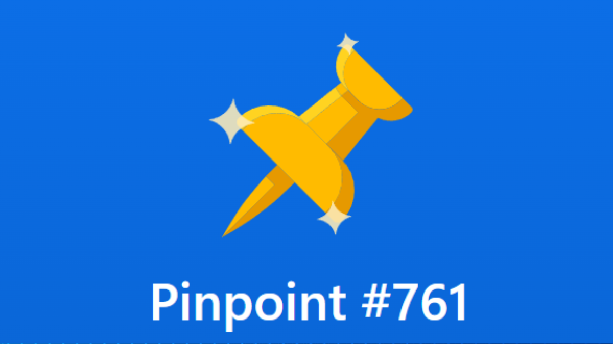 Today’s Pinpoint #761 LinkedIn answer (May 31, 2026)
