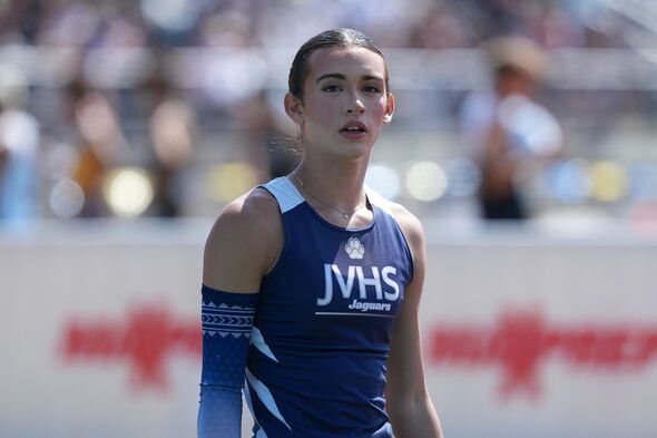 Trans track star wins two state titles as supporters clash with nearby ...