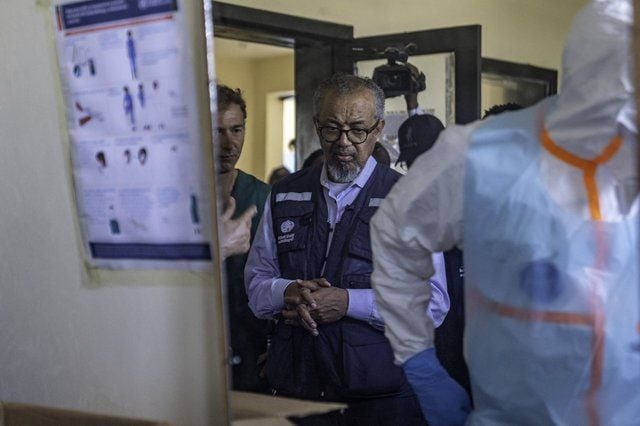 WHO chief visits epicentre of Ebola outbreak in DR Congo
