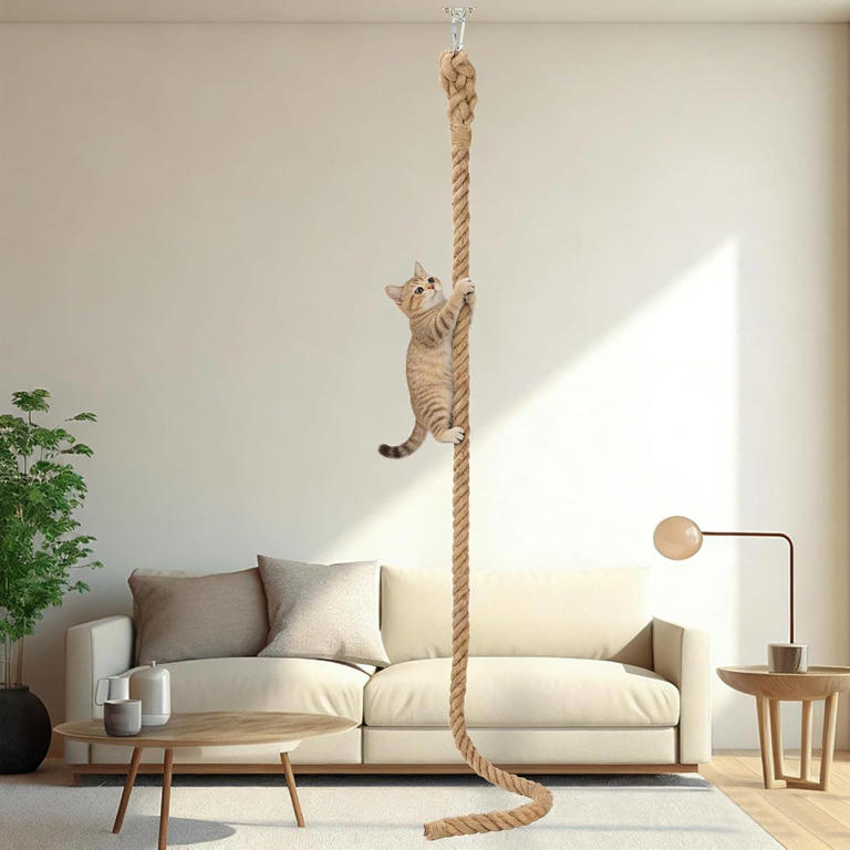 Amazon’s $25 climbing rope adds a fun vertical space for active cats
