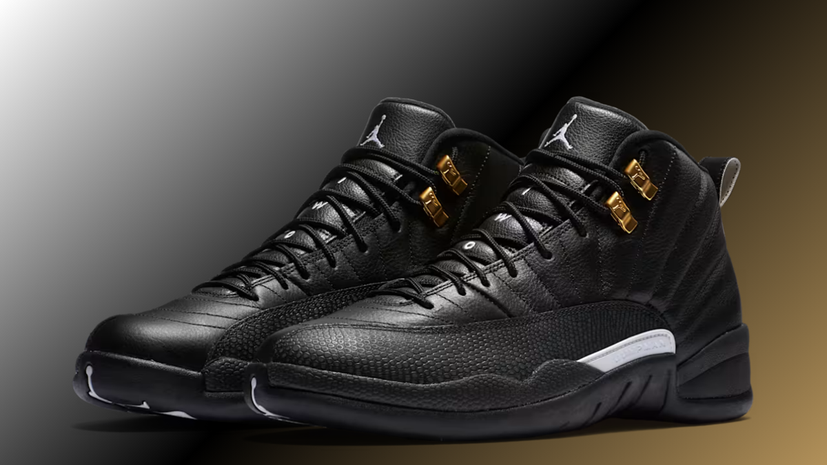 Air Jordan 12 'The Master' — blacked out poster piece, gold eyelets ...