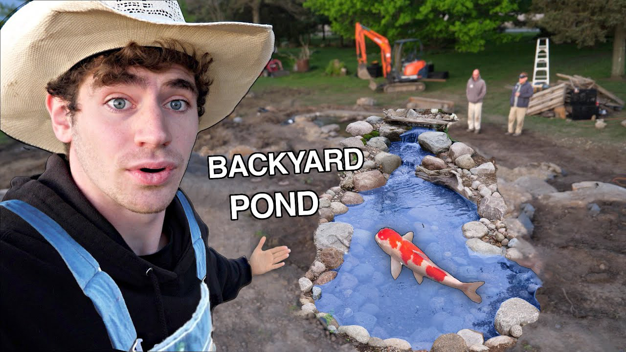 Building a backyard fish pond! (Start to finish!)