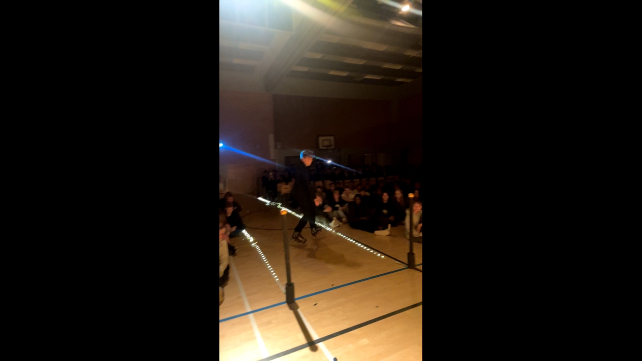 Skater takes a tumble in front of crowd in Finland