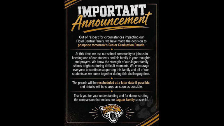 KY high school graduation parade postponed as senior ‘fighting for his ...