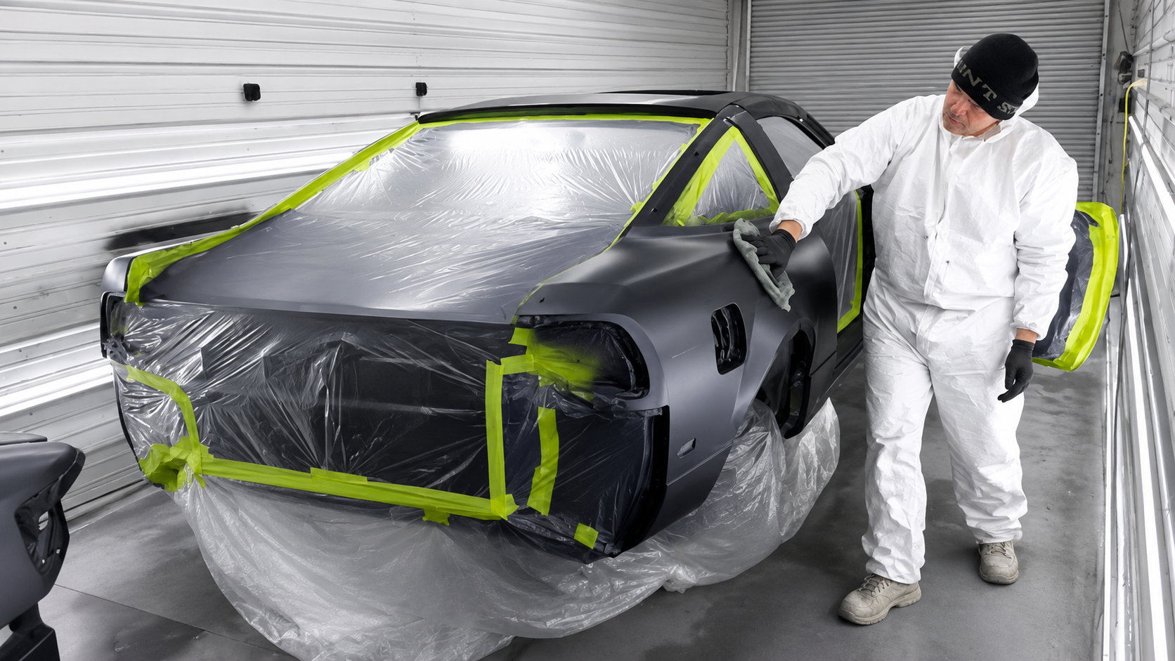 240SX restomod gets repainted in midnight blue pearl