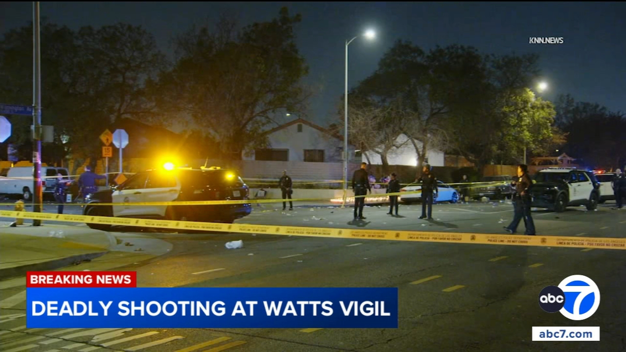 1 killed, 1 wounded in shooting after Watts vigil for woman allegedly ...