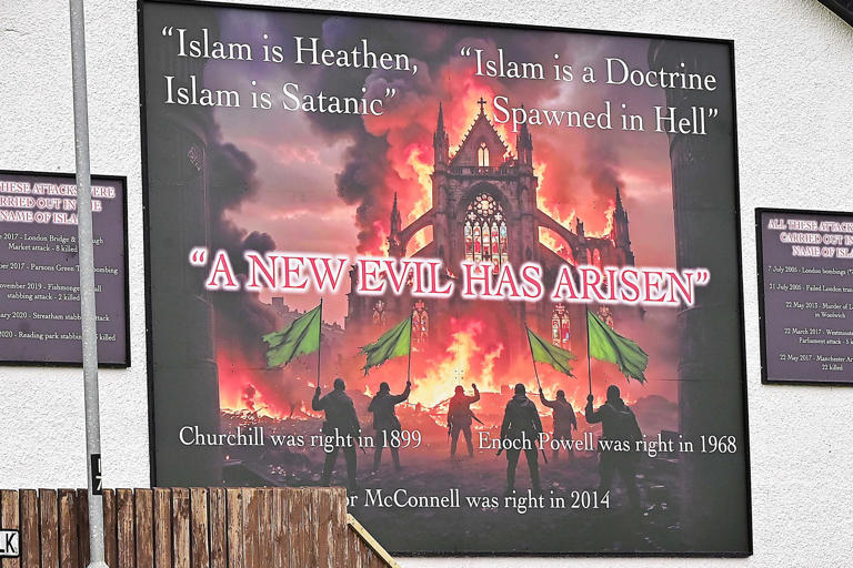 PSNI treating mural in Newtownabbey and banner in Moygashel as hate ...
