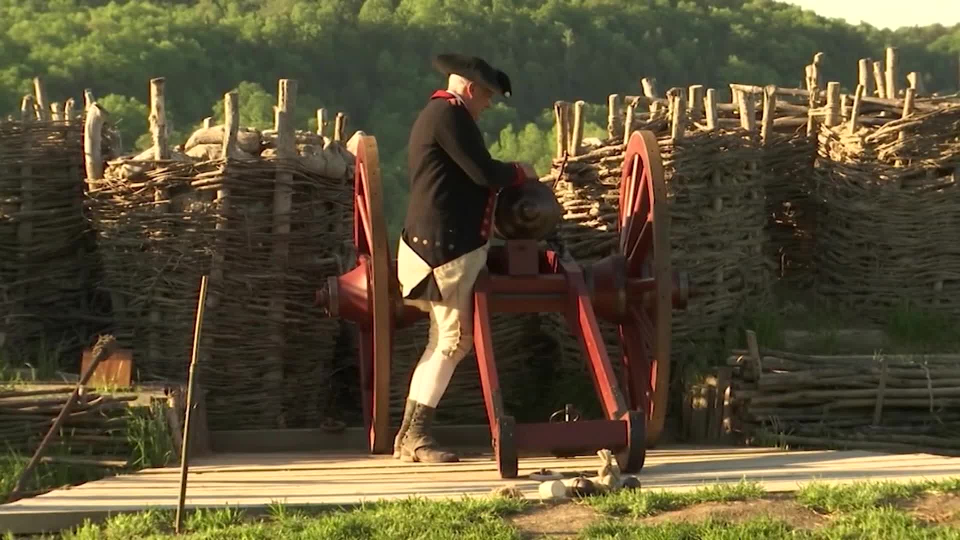 Revolutionary War knapsack on display at Fort Ticonderoga