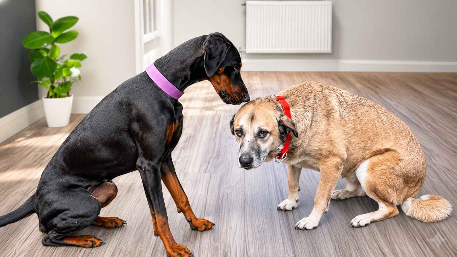 My dog gently approached a rescue too scared to trust