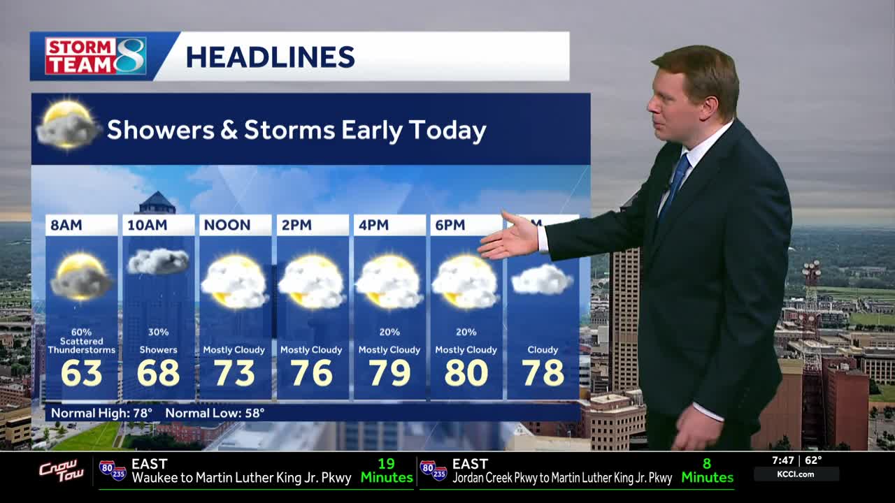 Iowa weather: Rain moving out, warming up Sunday afternoon