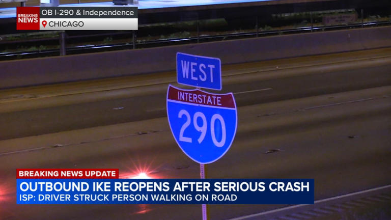 Pedestrian struck, killed on I-290 Eisenhower Expressway, police say