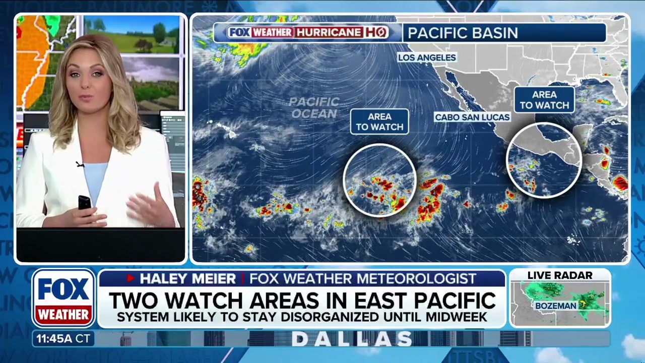 Two areas to watch as tropics heat up in the Eastern Pacific