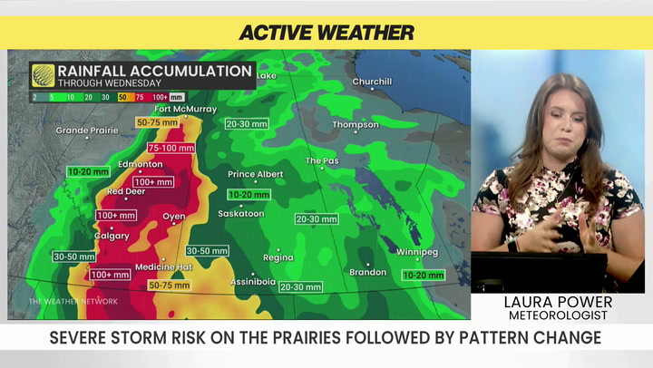 Severe weather risk on the Prairies today preceeds a pattern change to ...