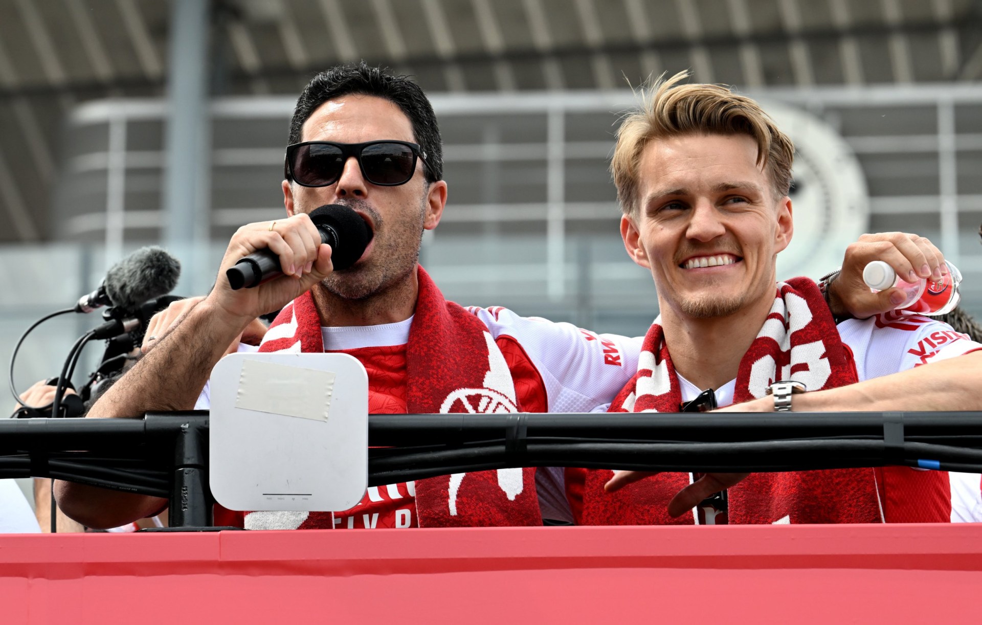 Myles Lewis-Skelly sends inspirational message to fans at Arsenal parade