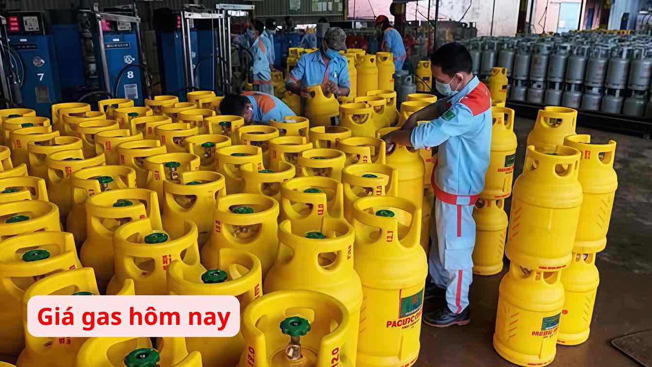 Giá gas bán lẻ hôm nay 31.5 của Pacific Petro