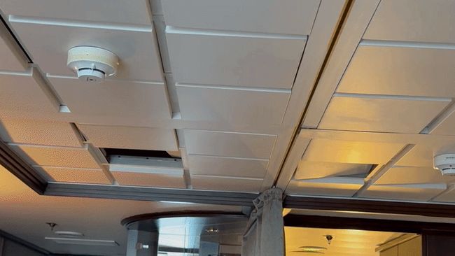 Frustrated cruise ship passengers show loose, moving ceiling tiles in ...
