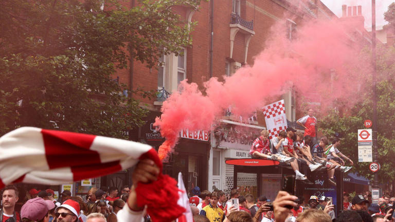 A sea of red in north London