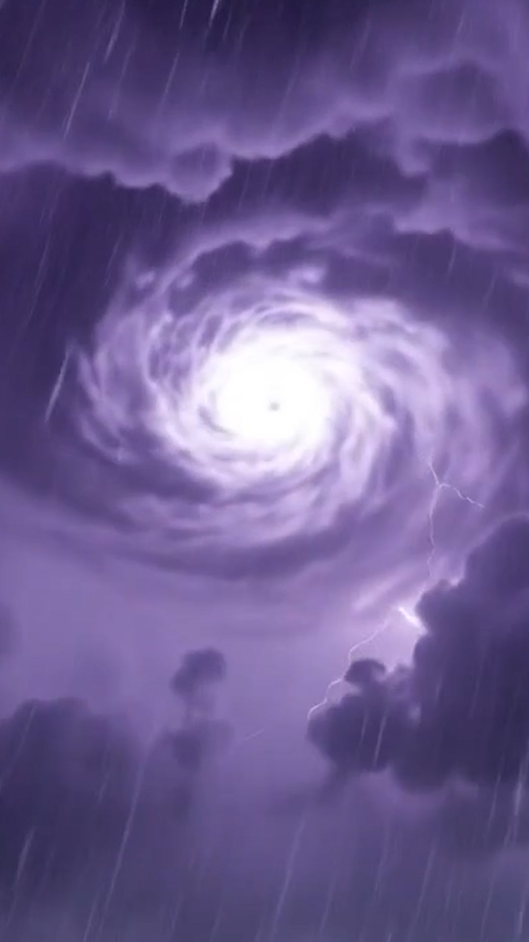 Category 5 storm creates rare purple sky